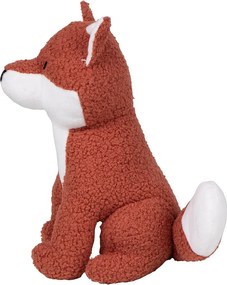 Rezavá dveřní zarážka liška Fox - 15*14*22 cm