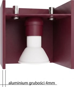 Sollux Lighting Stropní svítidlo QUAD 1 bordó