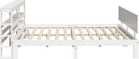 Rám postele s čelem bez matrace bílý 200x200 cm 3306095