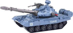 LEAN Toys Tank – vojenské vozidlo k sestavení – modrý – se zvuky – stavebnicová sada Resoraki