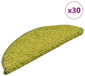 Schodové rohože 30 ks 56 x 17 x 3 cm zelené půlkulaté 3365810