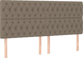 Box spring postel s matrací taupe 200x200 cm textil 3136865