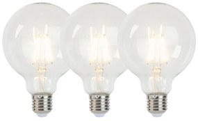 Sada 3 stmívatelných LED žárovek E27 G95 5W 470lm 2700K
