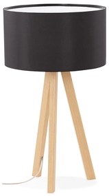 Kokoon Design Stolní lampa Trivet Mini Barva: černá/přírodní TL00190BLNA