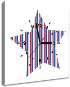Gario Obraz s hodinami Pásikavá hvězda Rozměry: 40 x 40 cm
