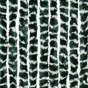 Závěs proti hmyzu zeleno-bílý 90 x 220 cm Chenille 325446