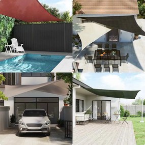 Stínící plachta 160 g/m² tmavě zelená 4 x 6 m HDPE 311464