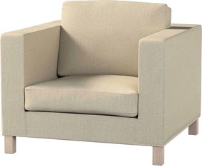 Potah na křesko IKEA Karlanda, krátký barva béžová látka pletený vzor