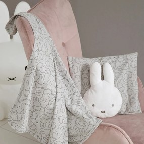 Šedá bavlněná dětská deka 80x80 cm Miffy – Roba