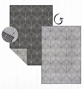 Hanse Home, Kusový koberec Pangli 105852 Black – na ven i na doma, 80x150, černobílá, chodba / předsíň