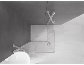 Mexen Velar Duo, sprchový kout s posuvnými dveřmi 90(dveře) x 90(dveře) cm, 8mm čiré sklo, chromový profil, 871-090-090-02-01