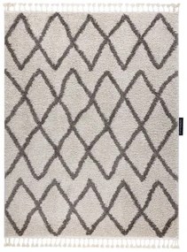 koberec BERBER BENI krémový střapce, Maroko, Shaggy velikost 80x250 cm | krásné koberce cz