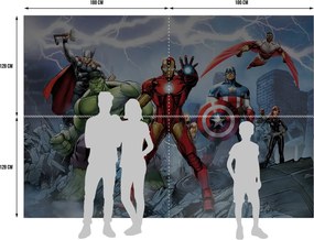 Dětská fototapeta na zed' Marvel Avengers, Disney | 360 x 254 cm | DFTD 2230