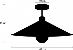 Rustikální stropní světlo LEO bronzová barva 43 cm 1×E27