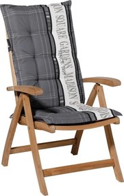 Madison Poduška na židli vysoké opěradlo Garden 123x50cm šedá PHOSA056 [419582]
