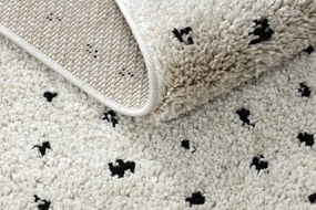 Dywany Łuszczów, Běhoun Berber Syla B752 dots cream, 60x200, bílá, kuchyně