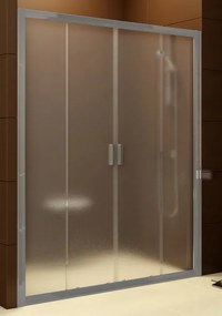 Ravak Sprchové dveře posuvné čtyřdílné 160 cm bílá,     BLDP4-160  TRANSPARENT   0YVS0100Z1 Profil: Bílá, Sklo: Grape