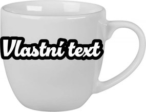 Personalizovaný keramický hrníček 400 ml s vlastním textem s obrysem