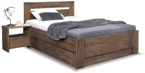 Zvýšená postel s úložným prostorem Trinity, 140x200, masiv dub