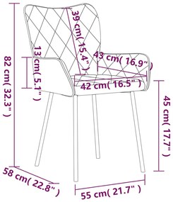 Jídelní židle 2 ks taupe textil,  344838