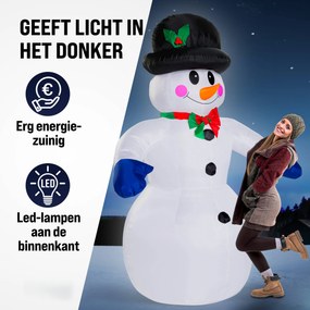 Nafukovací vánoční dekorace Sněhulák s 20 LEDs
