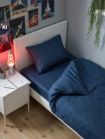 Sinsay - Vzorované prostěradlo s gumkou - námořnická modrá
