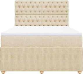 Box spring postel s matrací krémová 140x200 cm textil 3292091