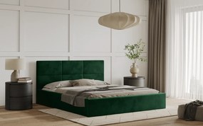 Postel TIVOLI 140x200 zelená s úložným prostorem