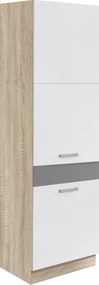 Dolní vysoká skřínka pro vestavnou lednici kuchyně Global 21D-60 Zvolte korpus: Dub sonoma
