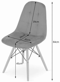 Jídelní židle DUMO samet - tmavozelená (hnědé nohy)