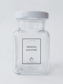 Samolepka na kořenky MEXICKÁ KUCHYNĚ průhledná 3 × 4 cm základní písmo