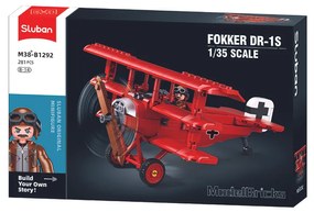 Sluban Model Bricks M38-B1292 Trojplošník Fokker DR-1 1.35