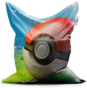 Sablio Sedací vak Pokemon ball Krajina - 200x140 cm