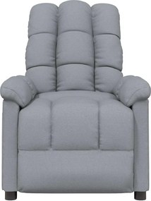 Masážní křeslo světle šedé textil 289806