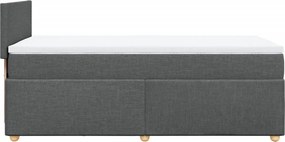 Box spring postel s matrací tmavě šedá 90x200 cm textil 3286557