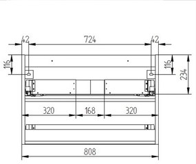 Mereo Mereo, Aira, koupelnová skříňka 81 cm, Multidecor, CN791SWLP1