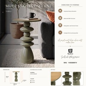 Kovový kulatý odkládací stolek ø 45,5 cm Metal Console – Mauro Ferretti