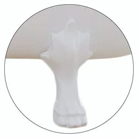 Besco Volně stojící vana ze sanitárního kompozitu Amelia Glam G 190x77 bez přepadu Barva: Bílá/grafit, Rozměry (cm): 189x76,5, Varianta: bez přepadu, nohy: ZLATÉ