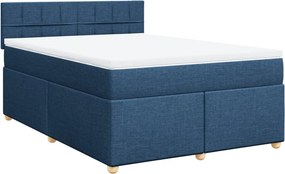 Box spring postel s matrací modrá 160x200 cm textil 3286737