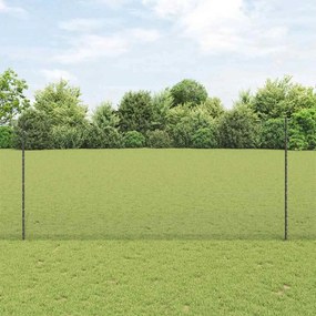 Svařovaná drátěná plotovina s tyčkami 25 x 1,4 m Šedá Síťovina 3336606