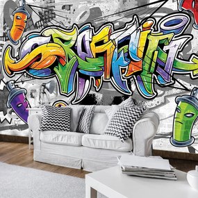 Fototapeta - Barevné Graffiti (254x184 cm)