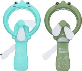 WIKY Ruční větráček Dino / Plast / 3 barvy / 18 cm