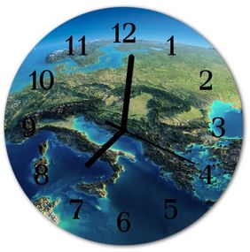 Nástěnné hodiny obrazové na skle - Země