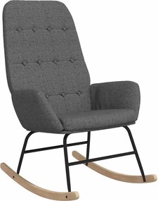 Houpací křeslo světle šedé textil 341253