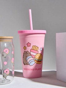 Sinsay - Hrnek s víčkem a brčkem Pusheen the Cat - vícebarevná
