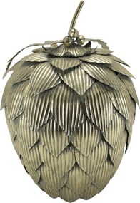 Elegantní kovová dekorace šiška v antik mosazi Vire Cone L - 31*47 cm