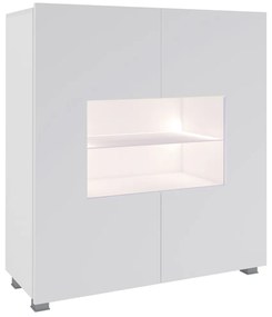 Obývací stěna CALABRINI c | 300 cm | 5 dílů S | černá lesk/bílá lesk