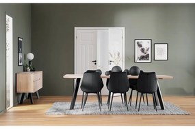 Černé sametové jídelní židle v sadě 2 ks Sierra - Rowico