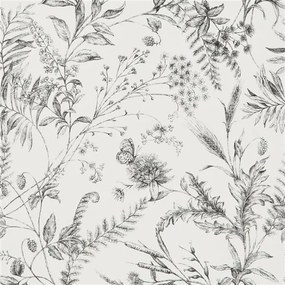 Tapeta FERN TOILE - ETCHED BLACK, kolekce SIGNATURE FLORALS