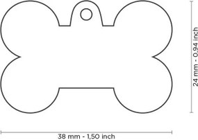 Psí známka MY FAMILY Zlatá třpytivá kost